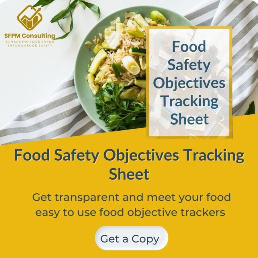 Track Food Safety Objectives Tracking Sheet | SFPM Consulting
