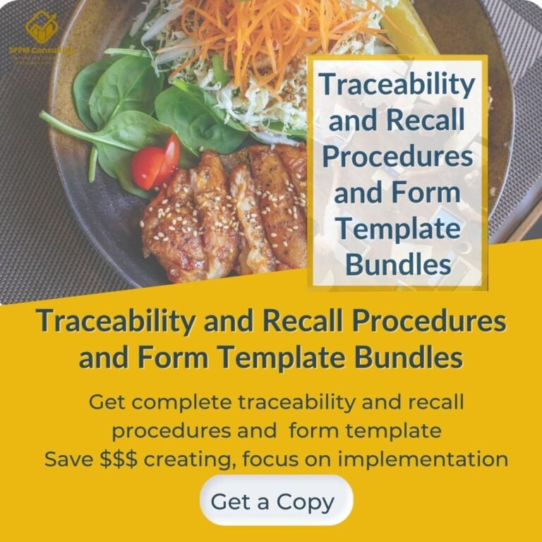 Traceability and Recall Procedures and Form Template Bundles | SFPM ...