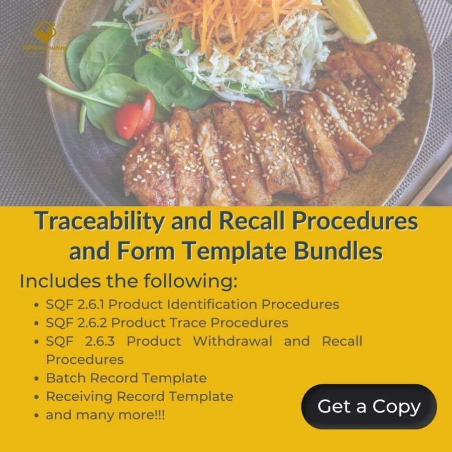 Traceability and Recall Procedures and Form Template Bundles | SFPM ...